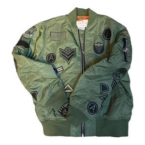 smoke rise ny | Jackets & Coats | Mens Bomber Patch Jacket Smoke Rise ...